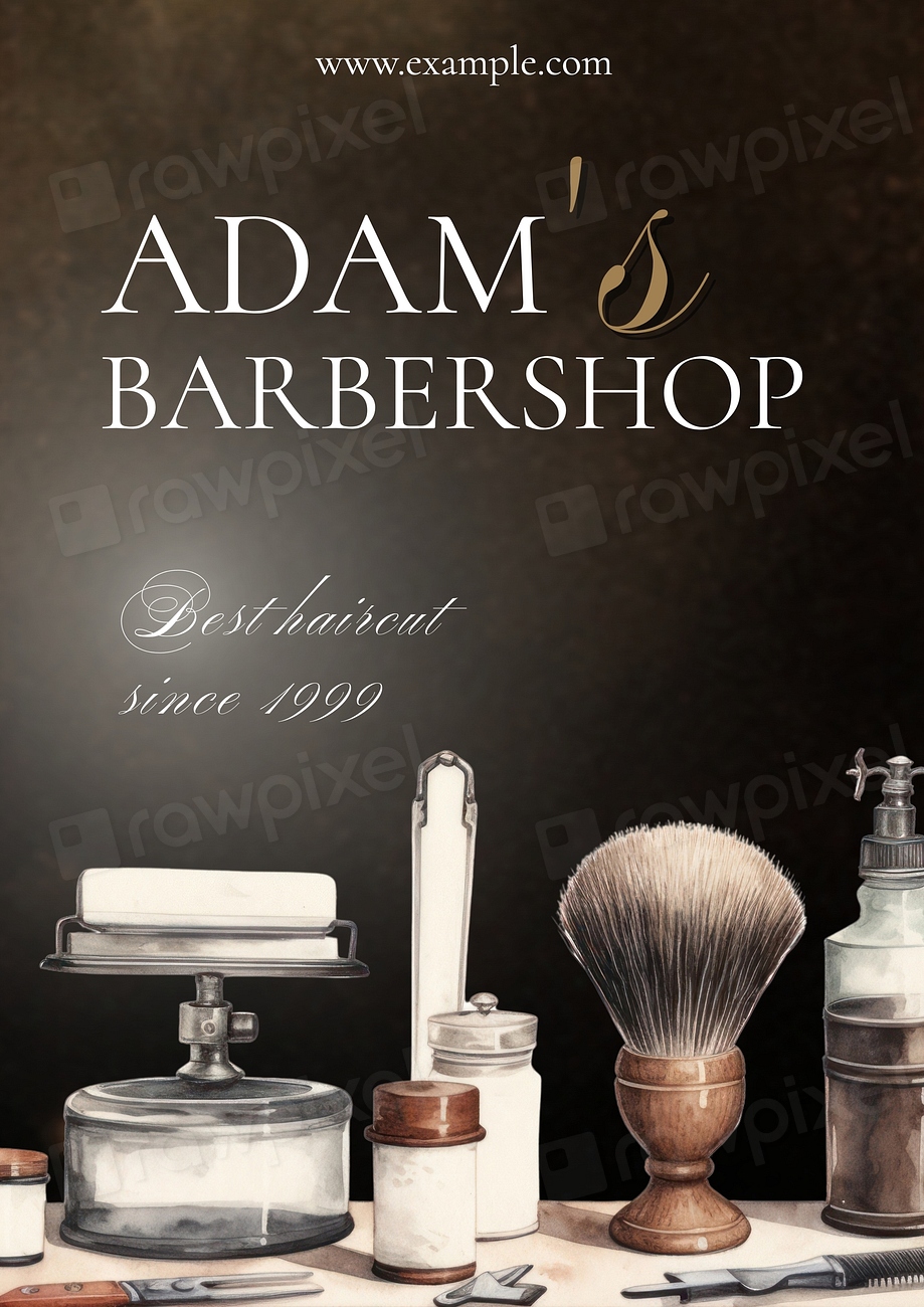 Barber shop poster template | Free Photo - rawpixel