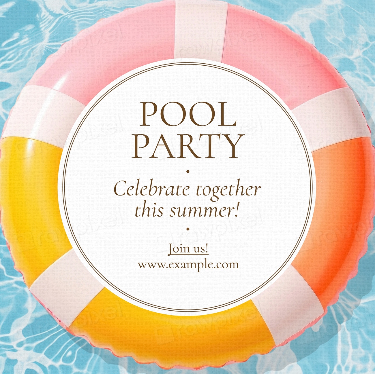 Pool party Instagram post template | Free Photo - rawpixel