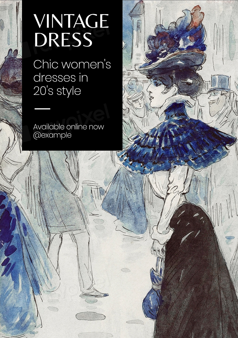 Vintage clothing poster template | Free Photo - rawpixel