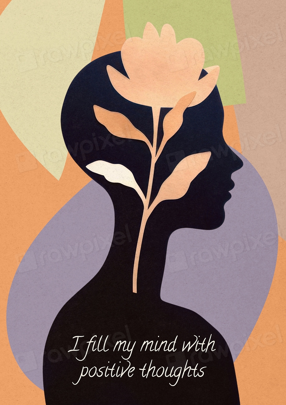 Positive thoughts poster template | Free Photo - rawpixel