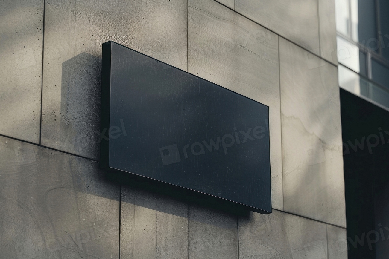 Blank black hanging sign building | Premium Photo - rawpixel