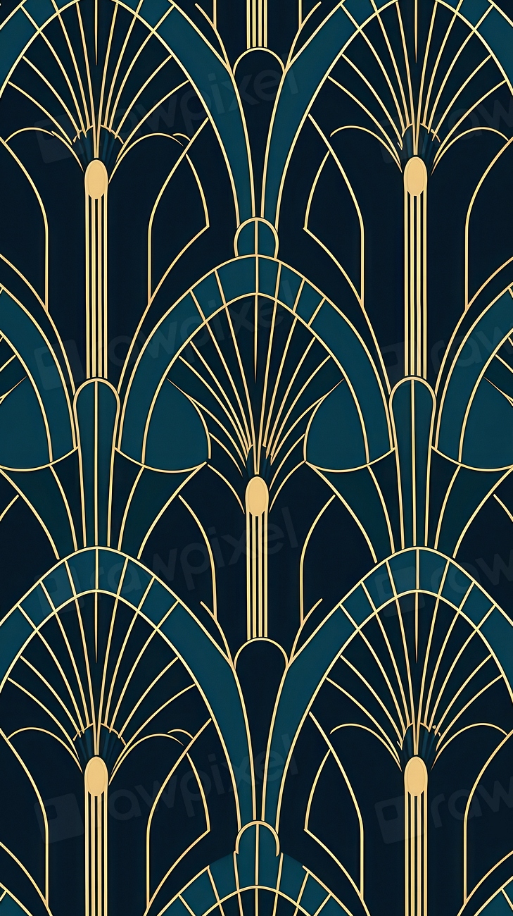 Art deco seamless wallpaper pattern | Premium Photo Illustration - rawpixel