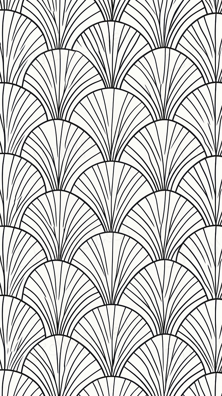 Art deco shell wallpaper pattern | Free Photo Illustration - rawpixel