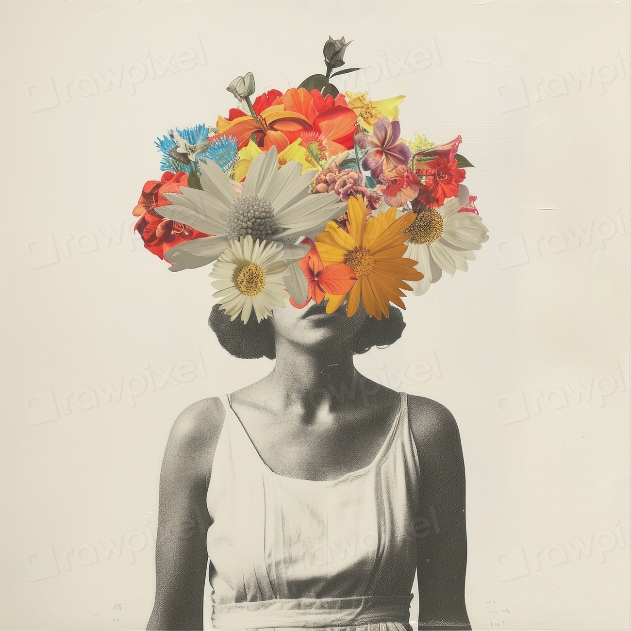 Mental breakdown flower person photo. | Premium Photo Illustration ...