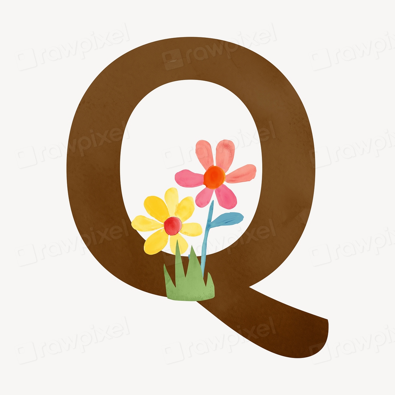 Letter Q cute farm font | Free Photo Illustration - rawpixel