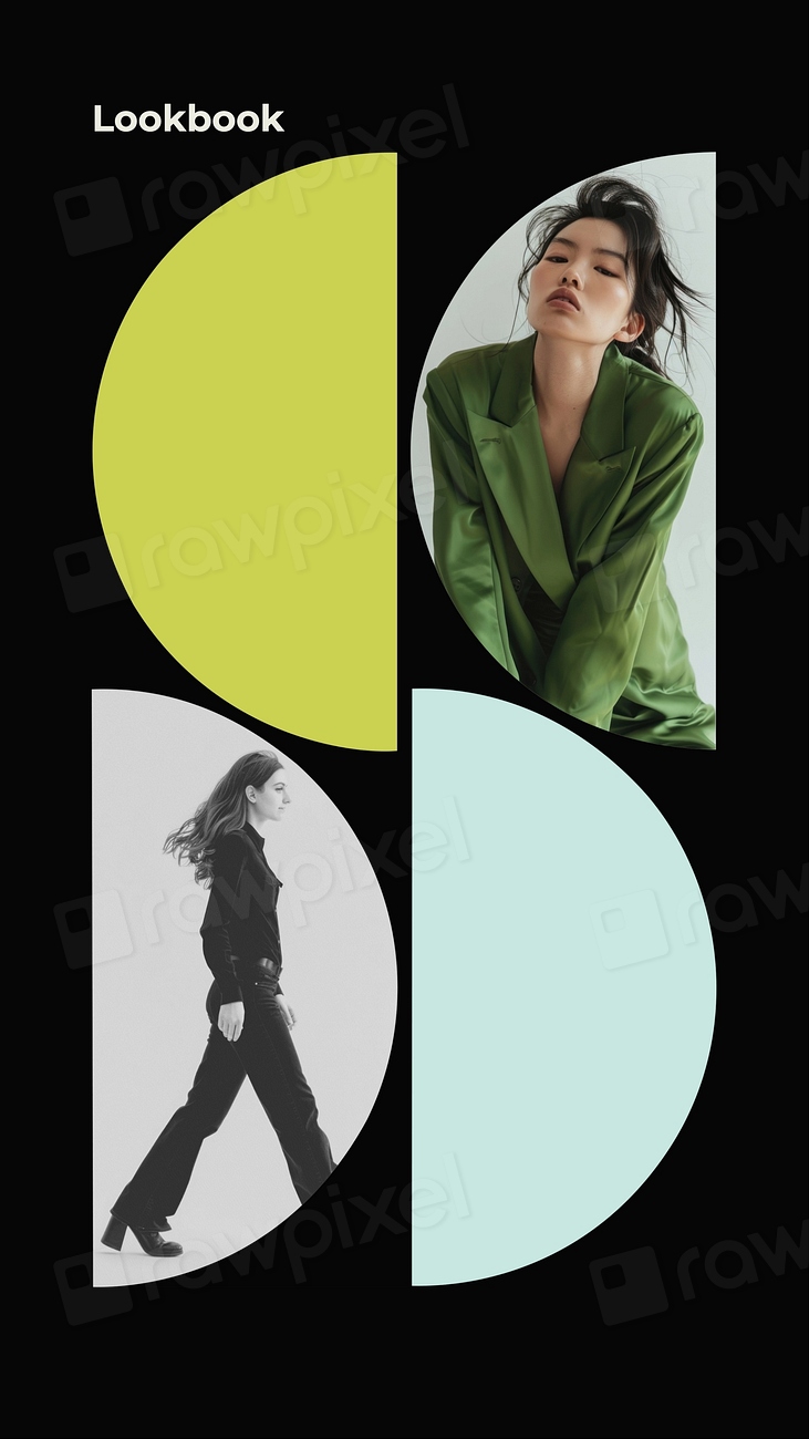 Black geometric lookbook photo collage | Free Photo - rawpixel