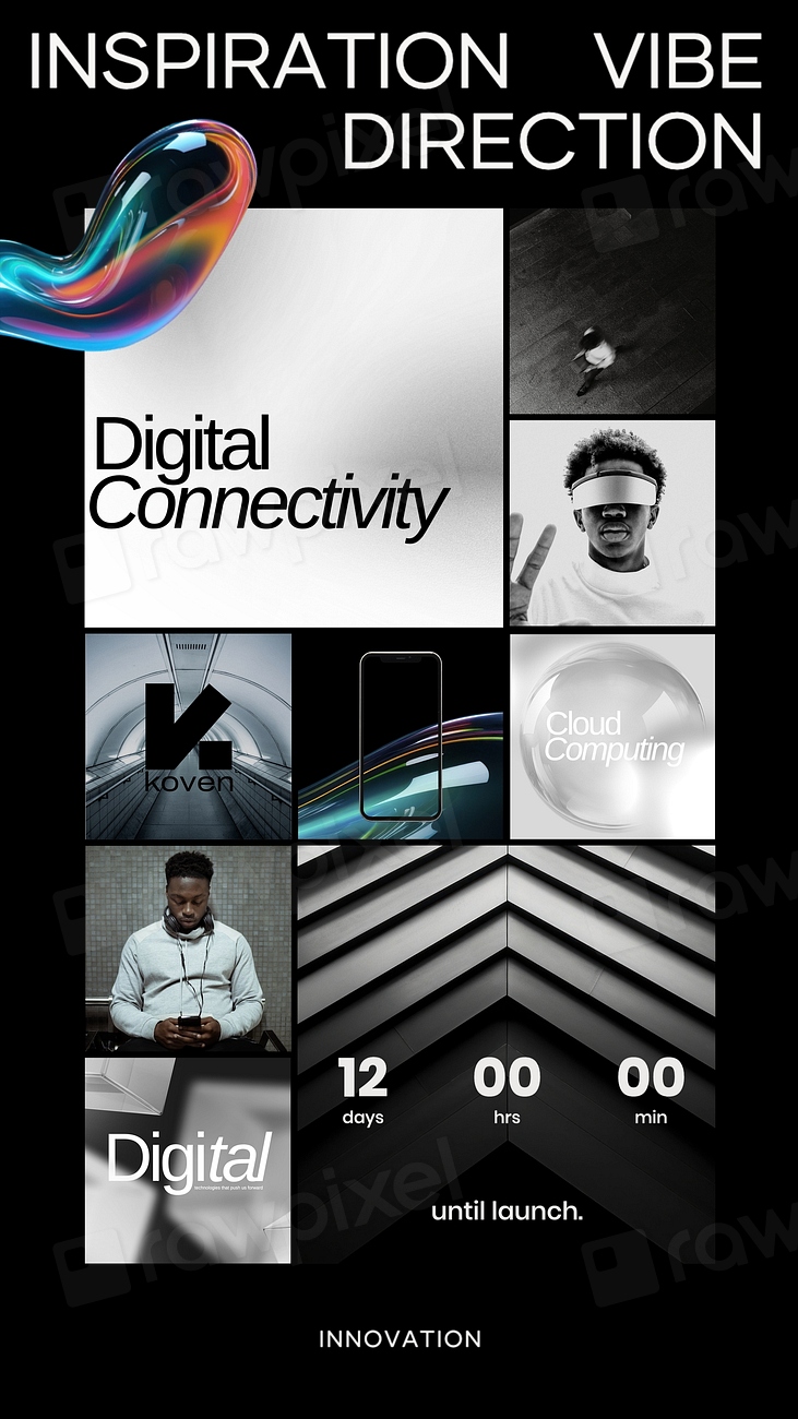 Black 9 photo collage frame | Premium PSD Mockup - rawpixel