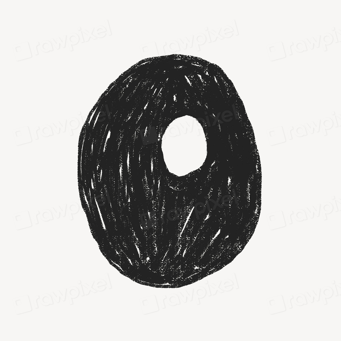 Number 0 crayon font illustration | Free Photo Illustration - rawpixel