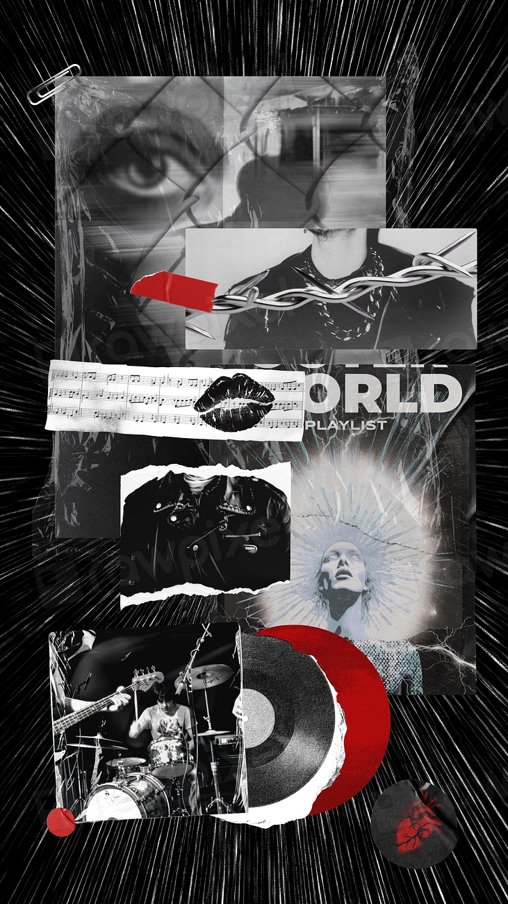 Dark music mood board collage | Premium Photo - rawpixel