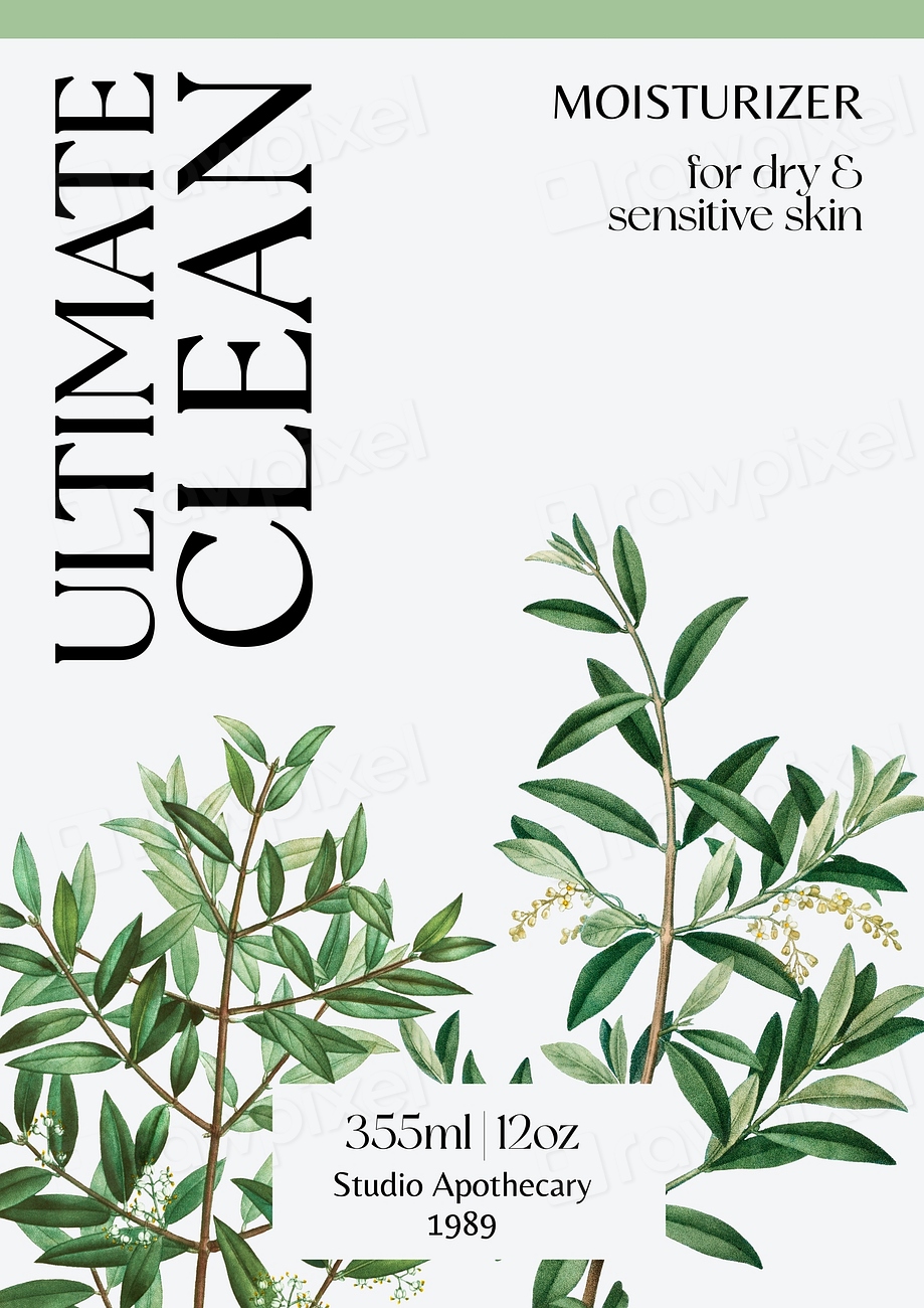 Moisturizer label template | Free Photo - rawpixel