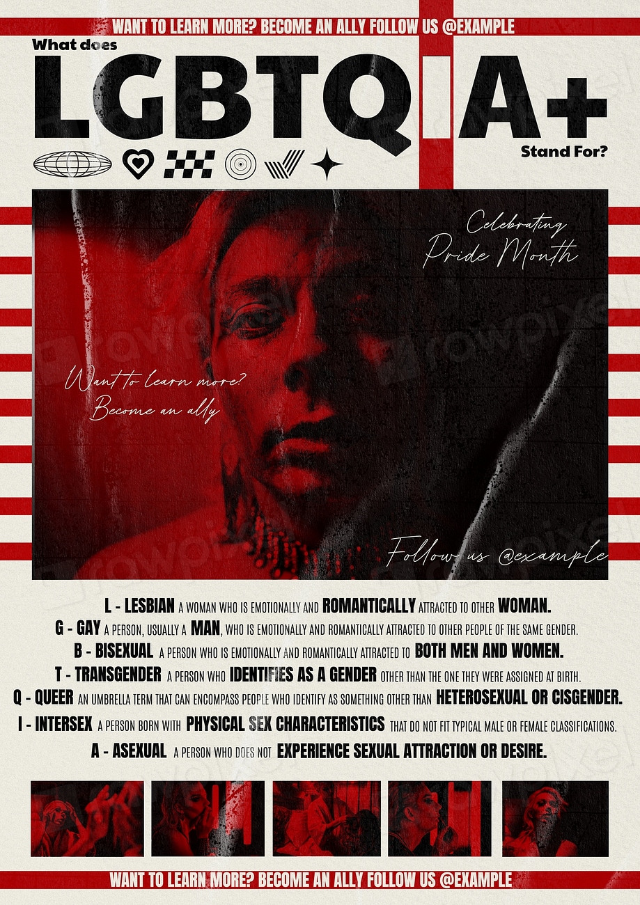 LGBTQ poster template | Free Photo - rawpixel