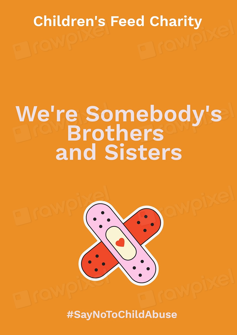 Child abuse poster template | Free Photo - rawpixel