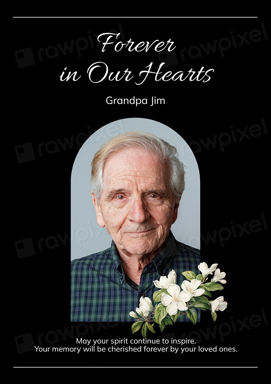 Bereavement poster template and design | Free Photo - rawpixel