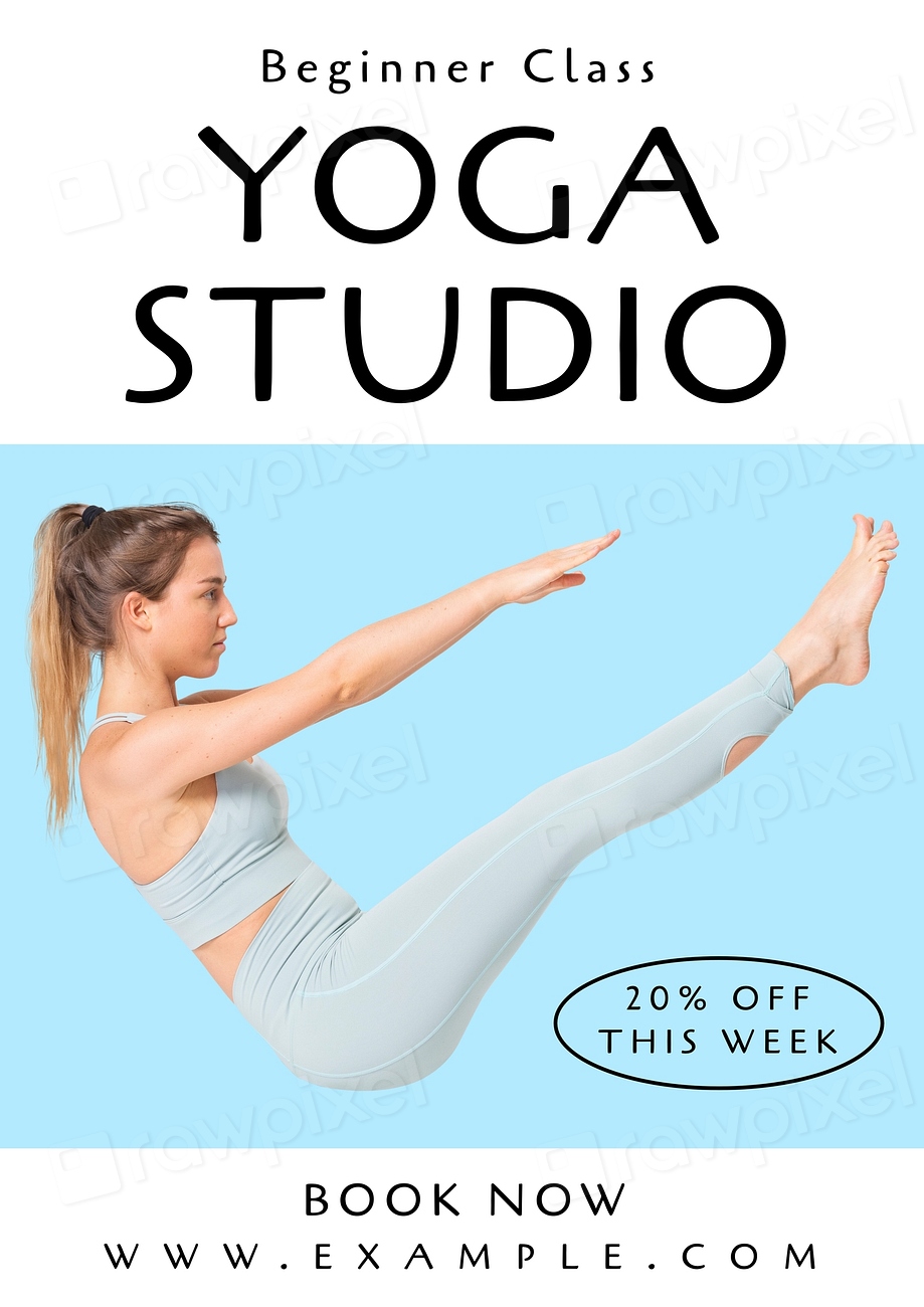 Yoga class advertisement poster template | Free Photo - rawpixel