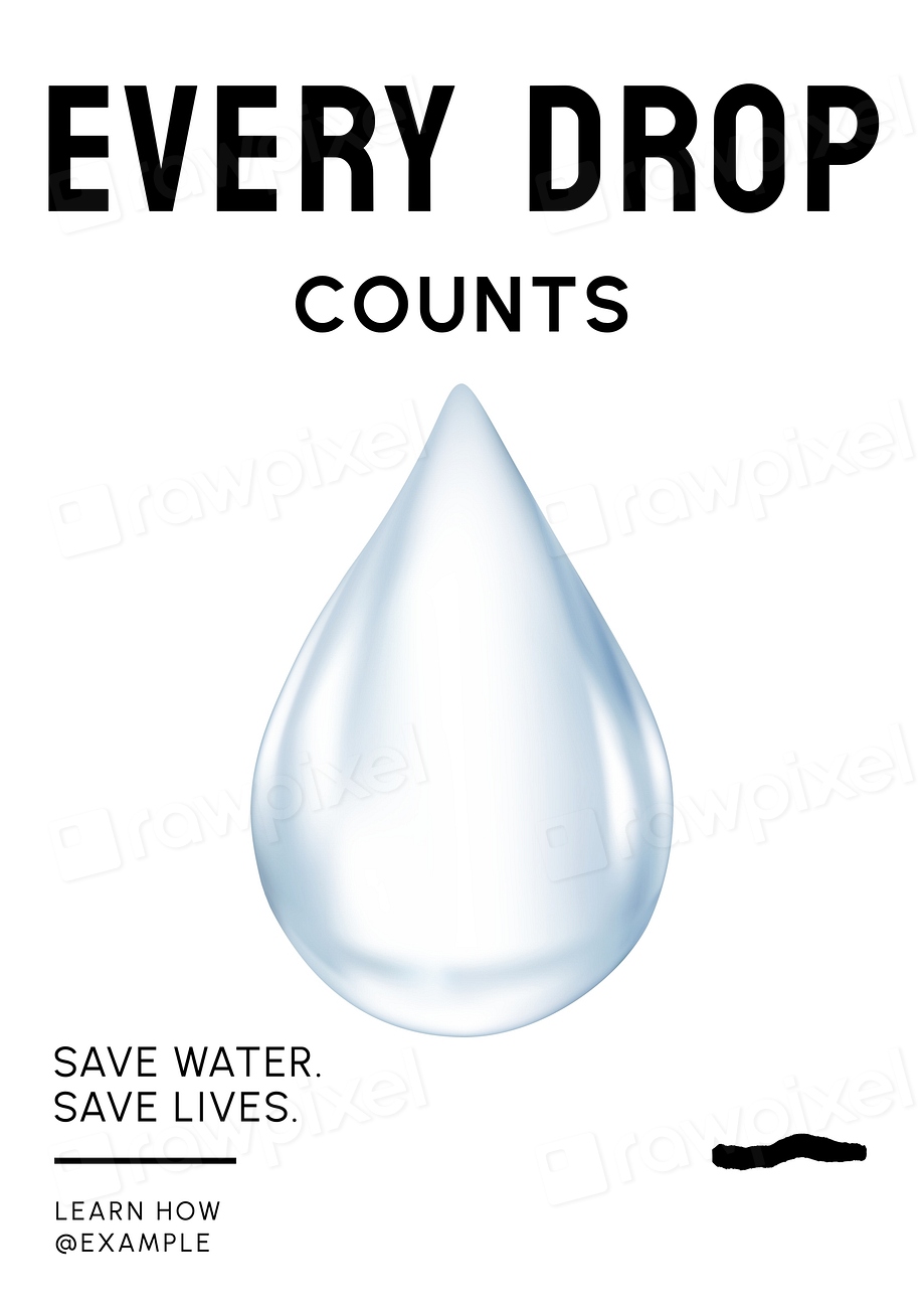 Save water poster template and | Free Photo - rawpixel