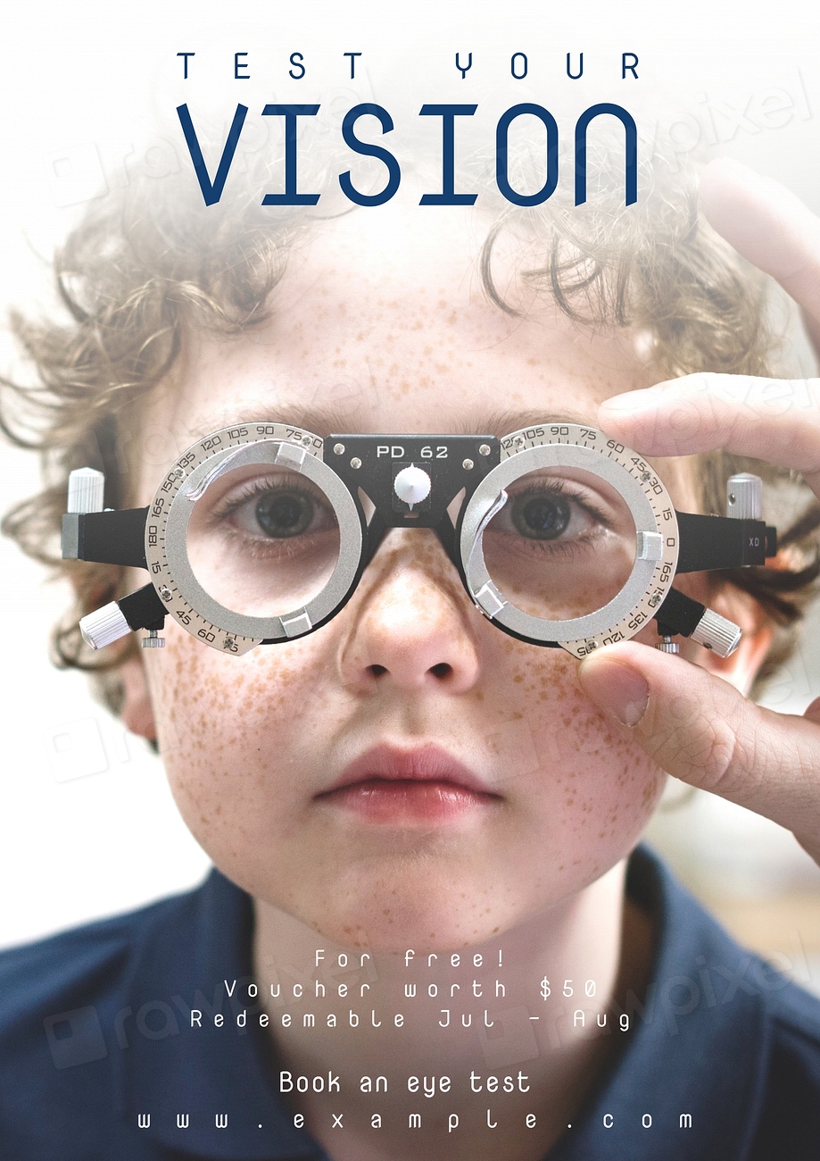Eye test poster template | Free Photo - rawpixel