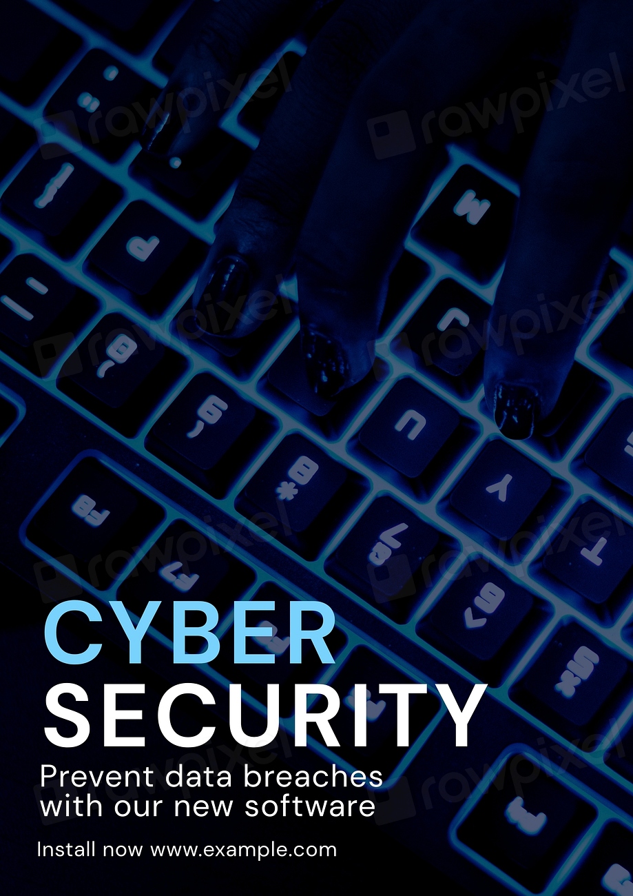 Cyber security poster template and | Free Photo - rawpixel