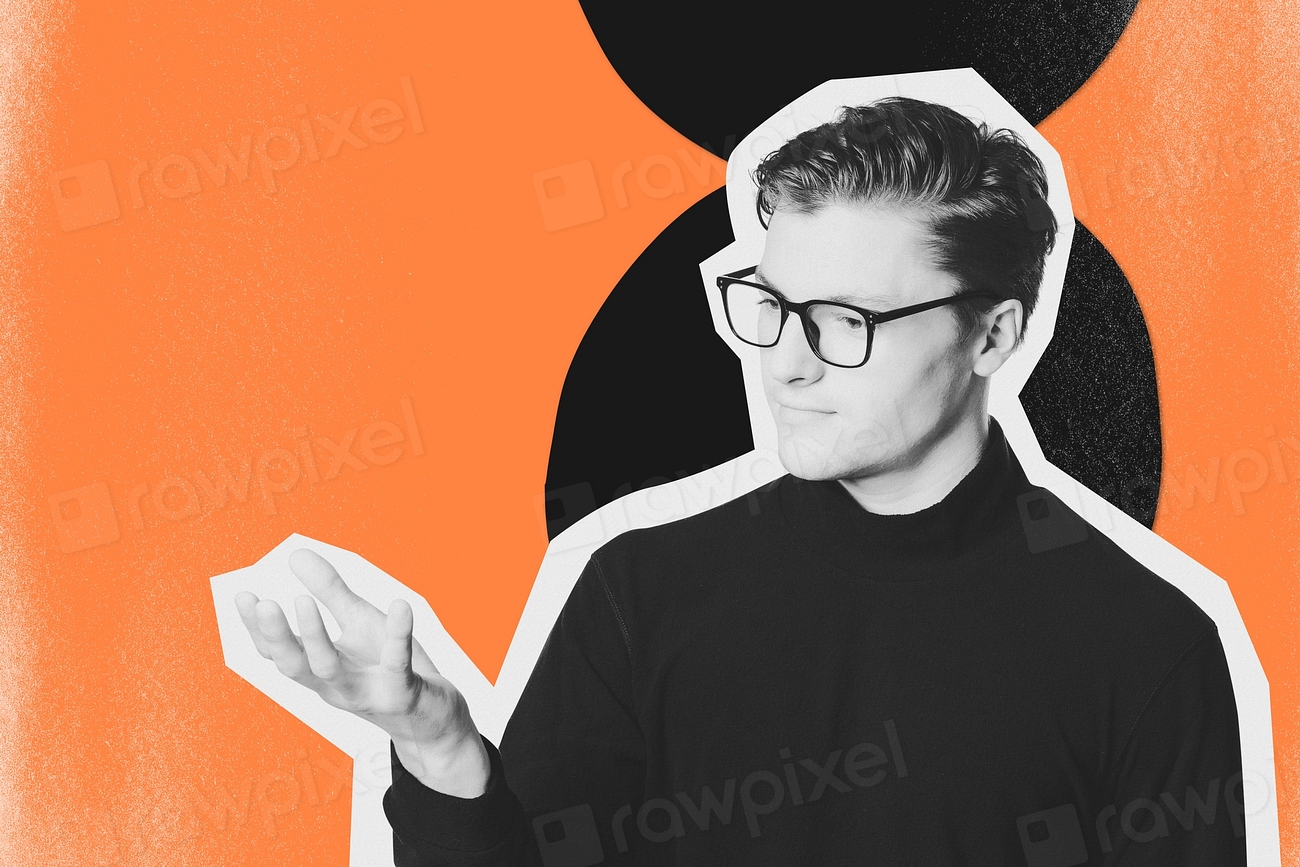 man looking at hand | Free Photo Illustration - rawpixel