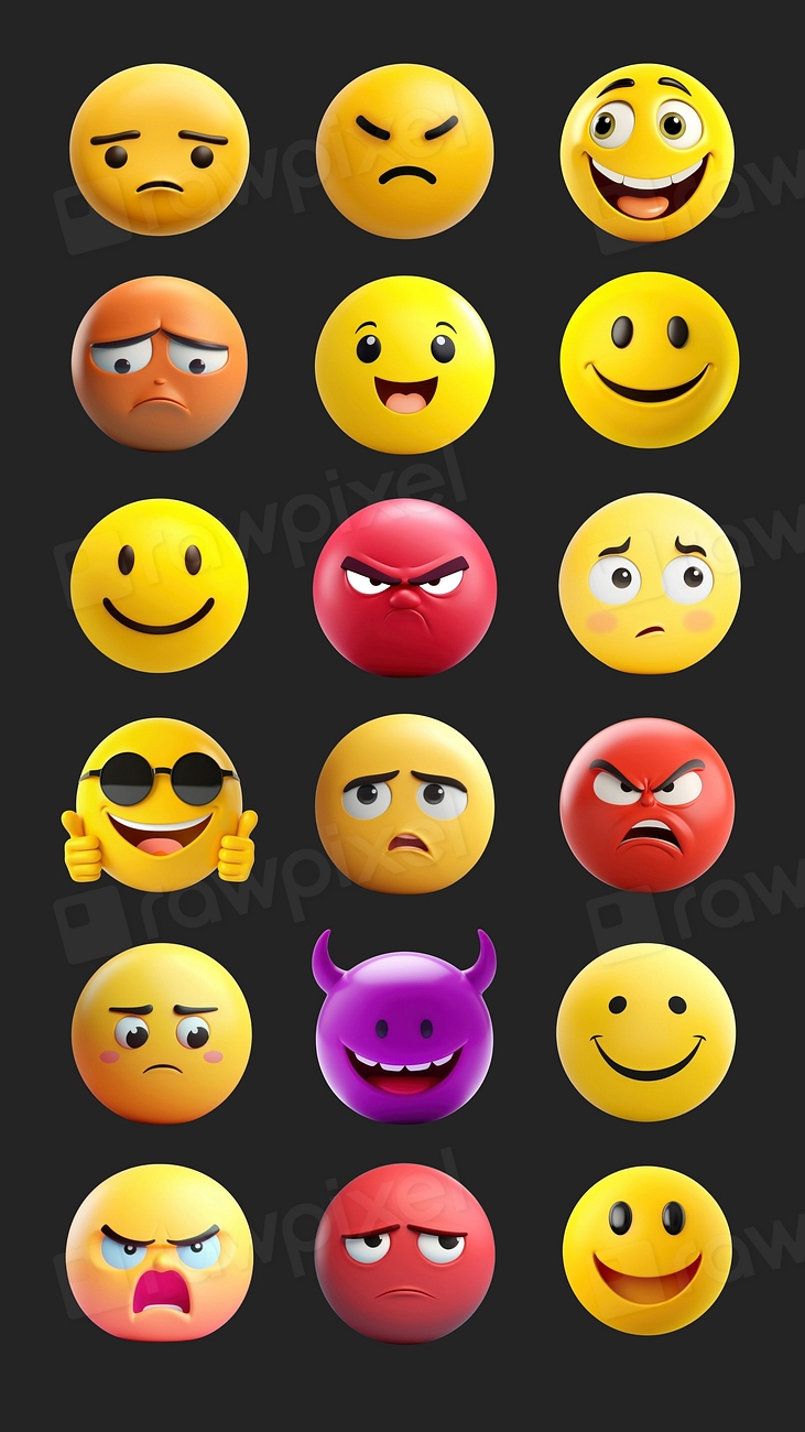 3D emojis isolated image set | Free Photo - rawpixel