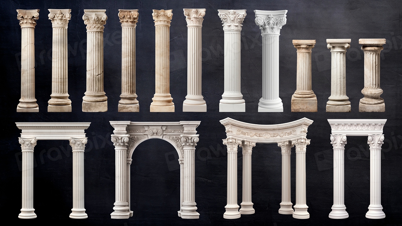 Column architecture element set | Premium Photo - rawpixel