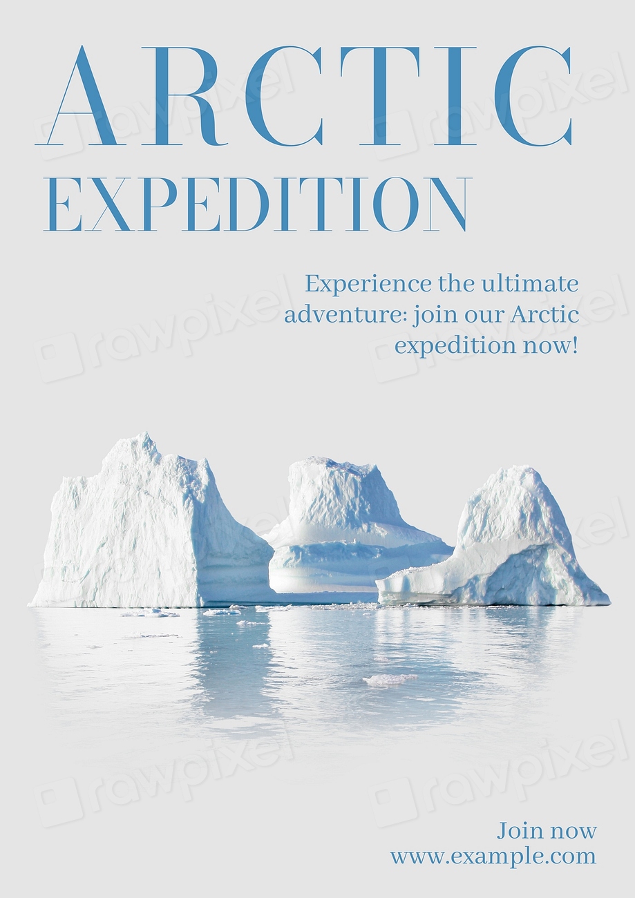 Arctic expedition poster template | Free Photo - rawpixel