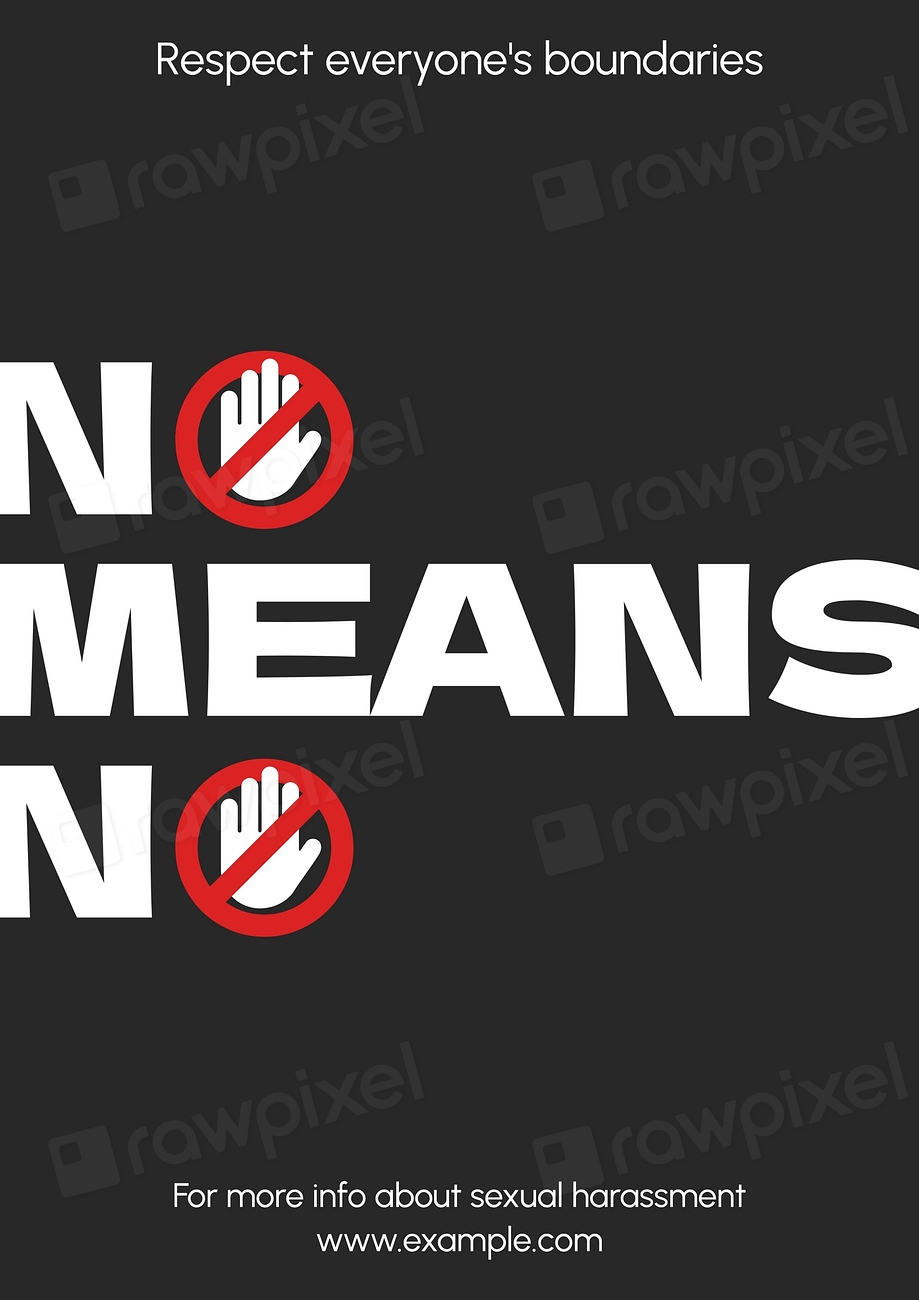 No means no poster template | Free Photo - rawpixel
