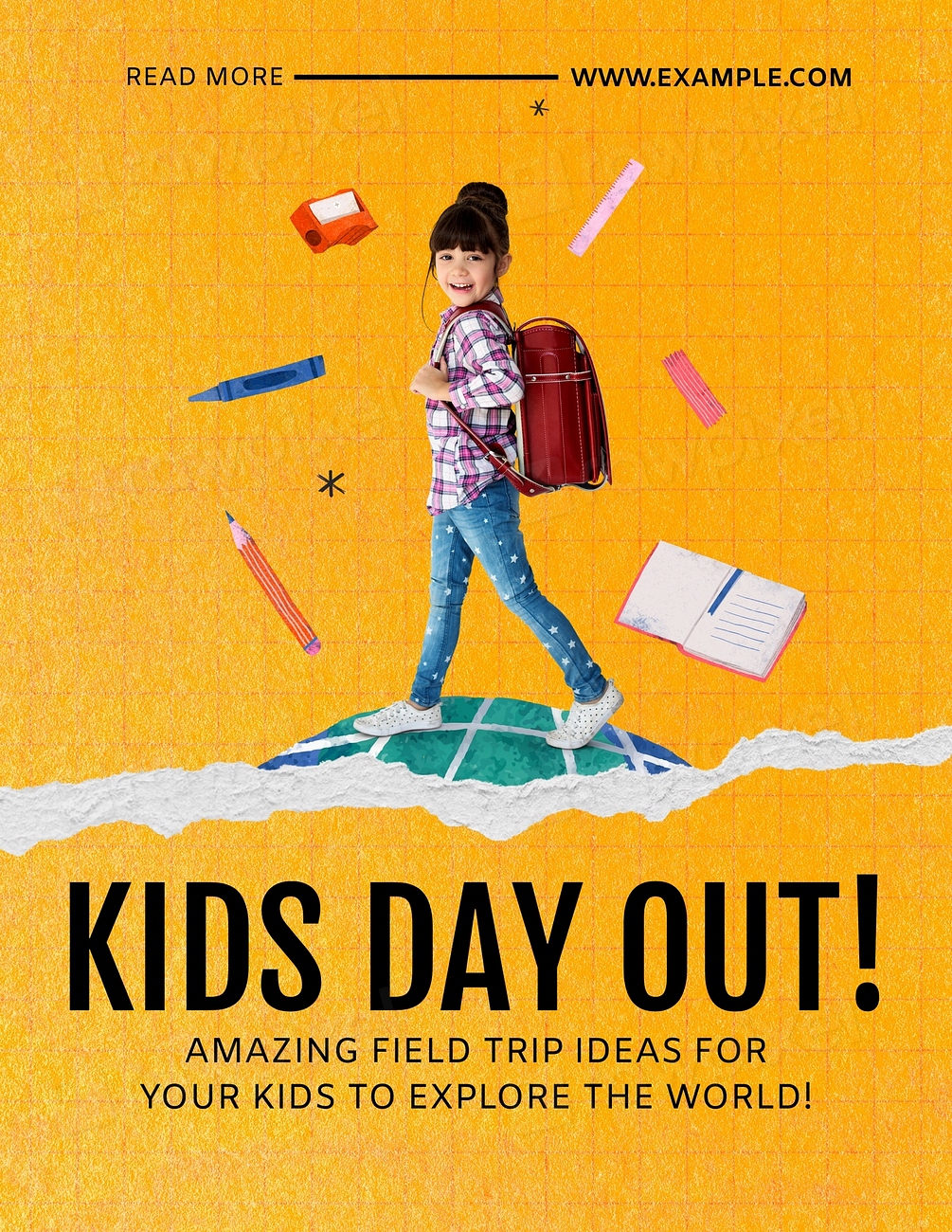 Field trip flyer template, editable | Free Photo - rawpixel