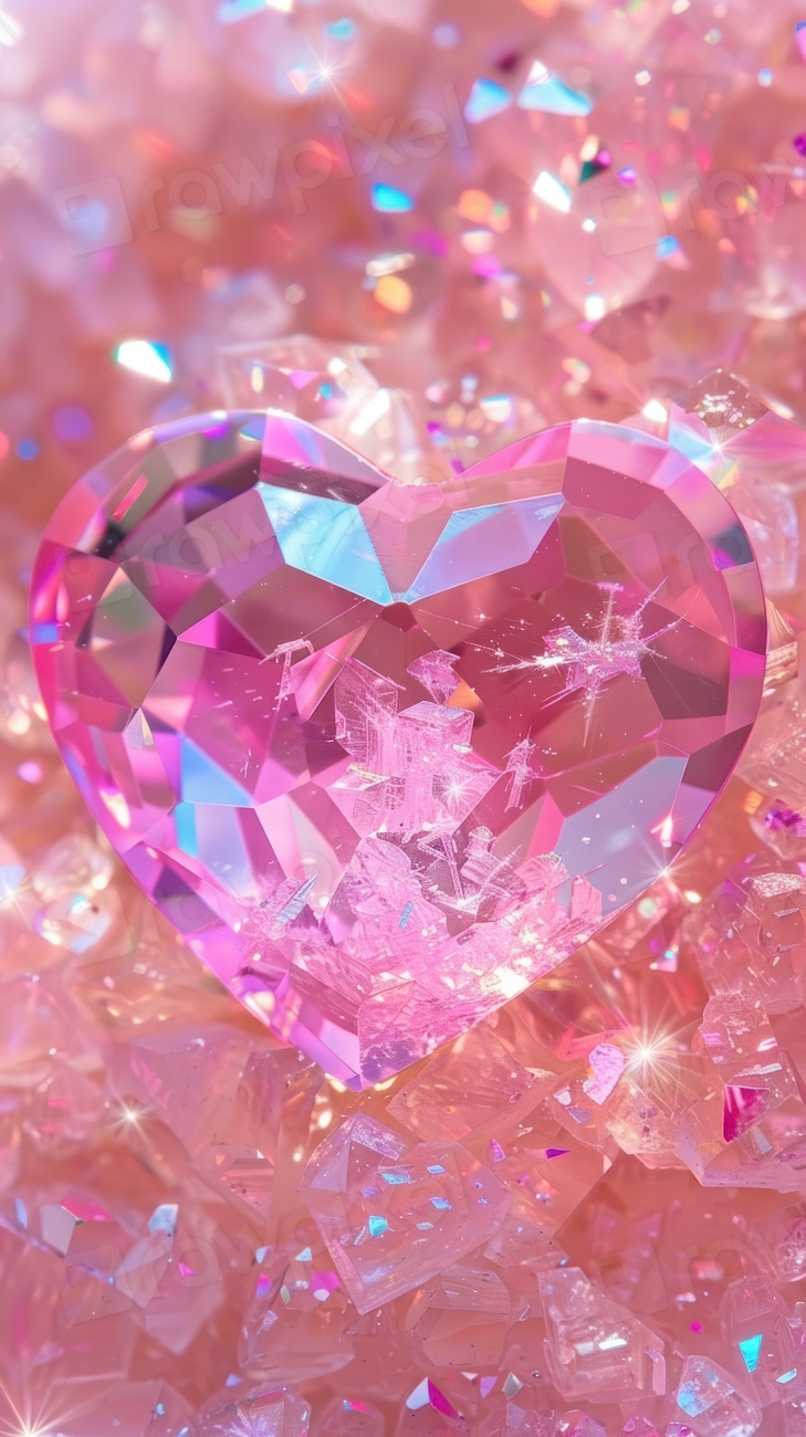 Pink heart shaped crystal festival | Premium Photo - rawpixel