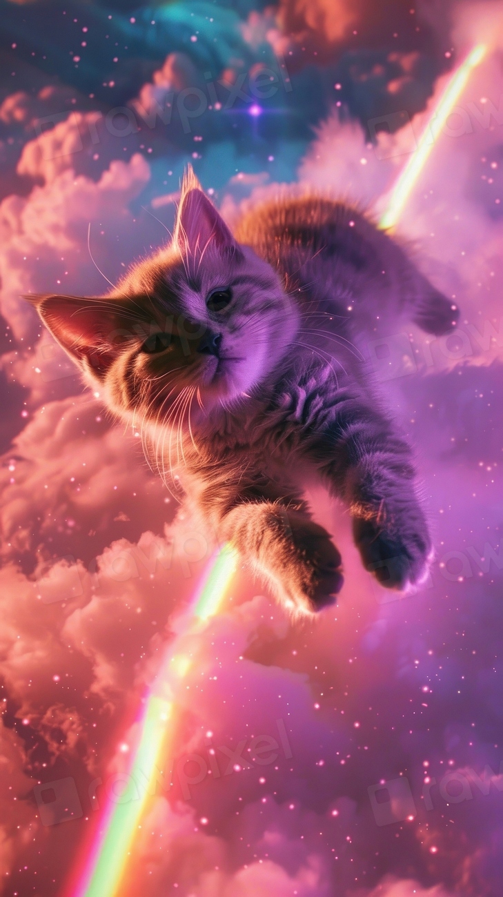 Aesthetic wallpaper light cat sky. | Premium Photo - rawpixel
