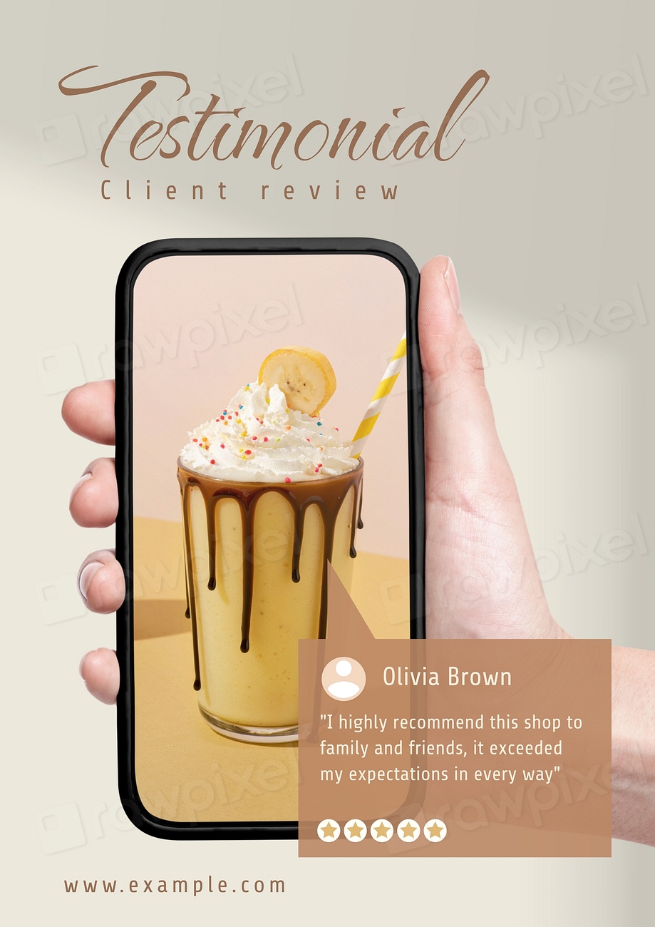 Testimonial poster template & design | Free Photo - rawpixel