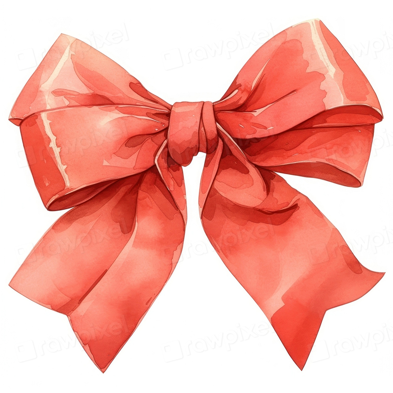 Elegant red ribbon bow illustration | Free Photo Illustration - rawpixel