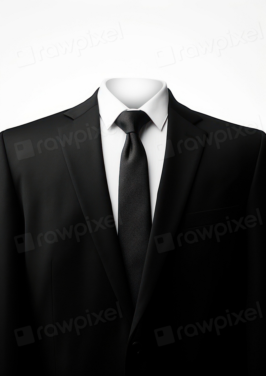 Headless black suit with tie | Free Photo - rawpixel