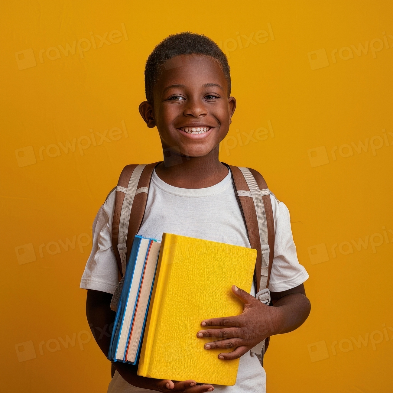 Smiling child holding colorful books | Premium Photo - rawpixel