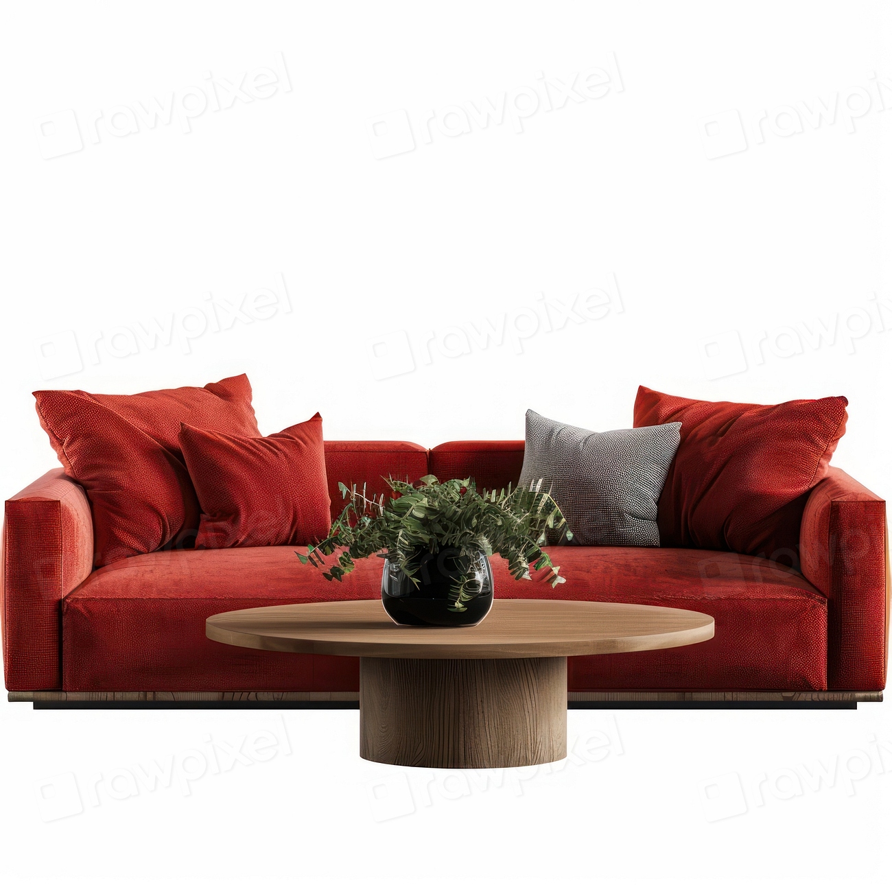Modern red sofa with table | Free Photo - rawpixel