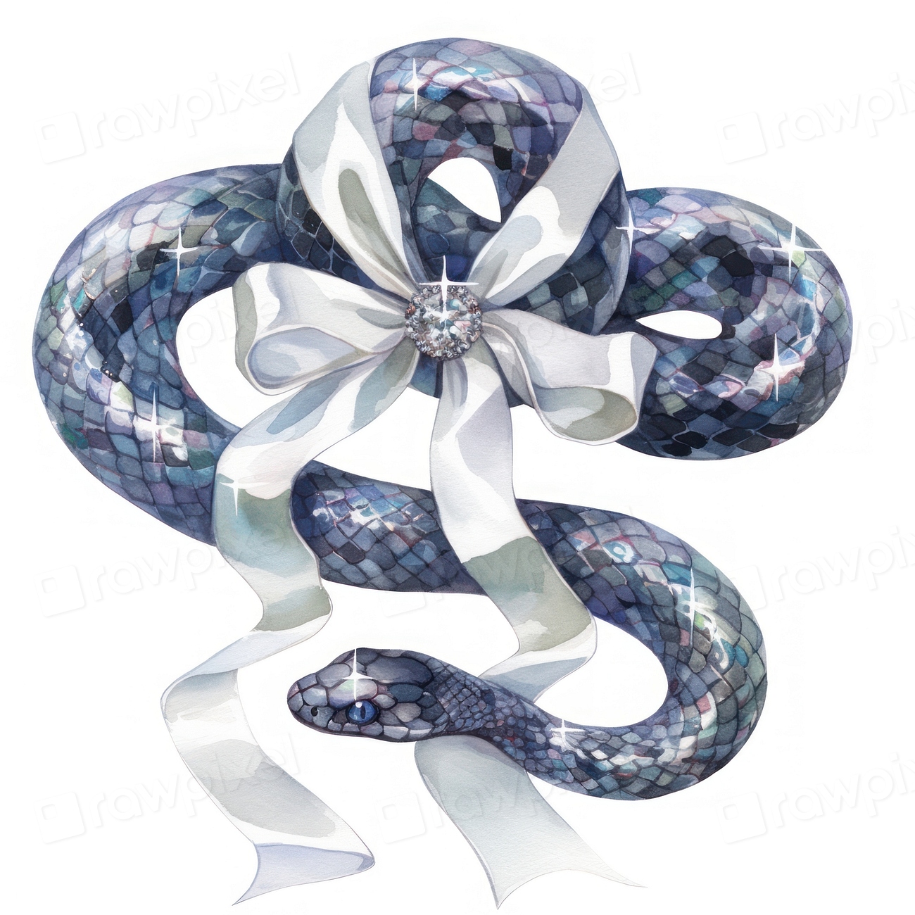 Elegant snake wrapped ribbon | Free Photo Illustration - rawpixel