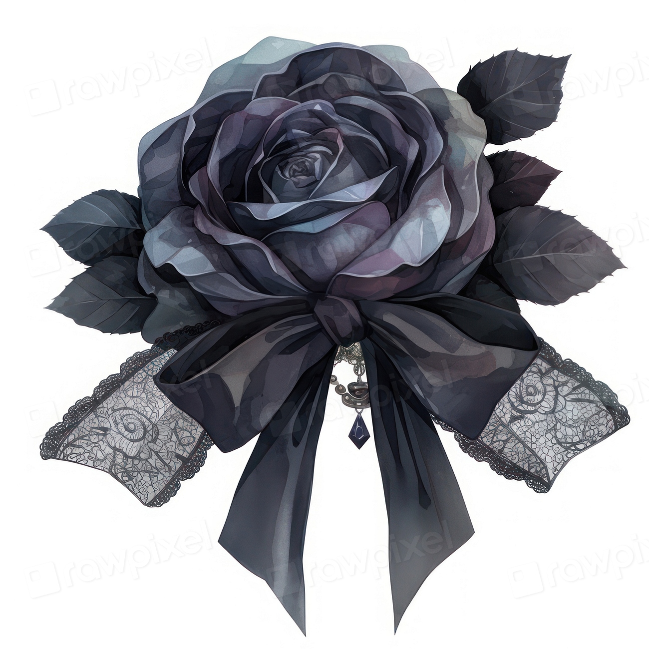 Elegant dark rose illustration | Free Photo Illustration - rawpixel
