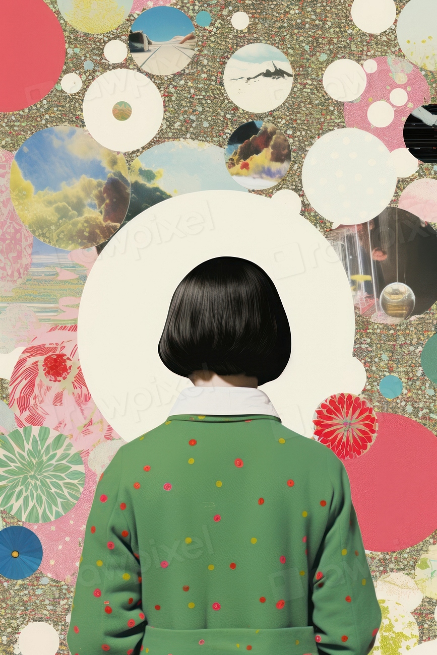 Surreal retro girl dreamscape art | Free Photo Illustration - rawpixel