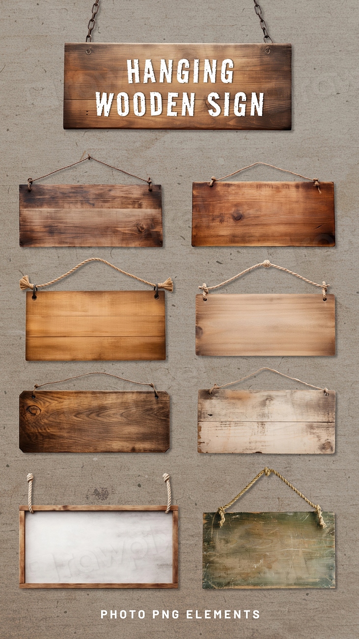 Wooden hanging sign design element | Free Photo - rawpixel