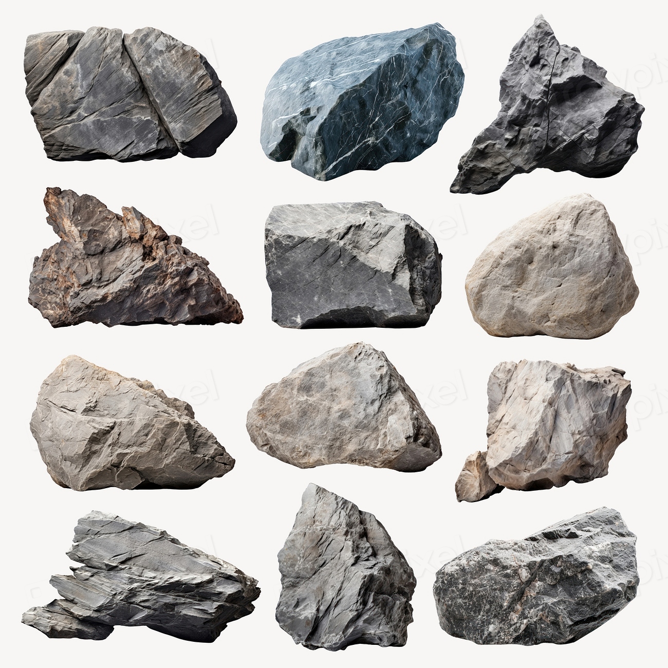 Rock design element remix set | Free Photo - rawpixel
