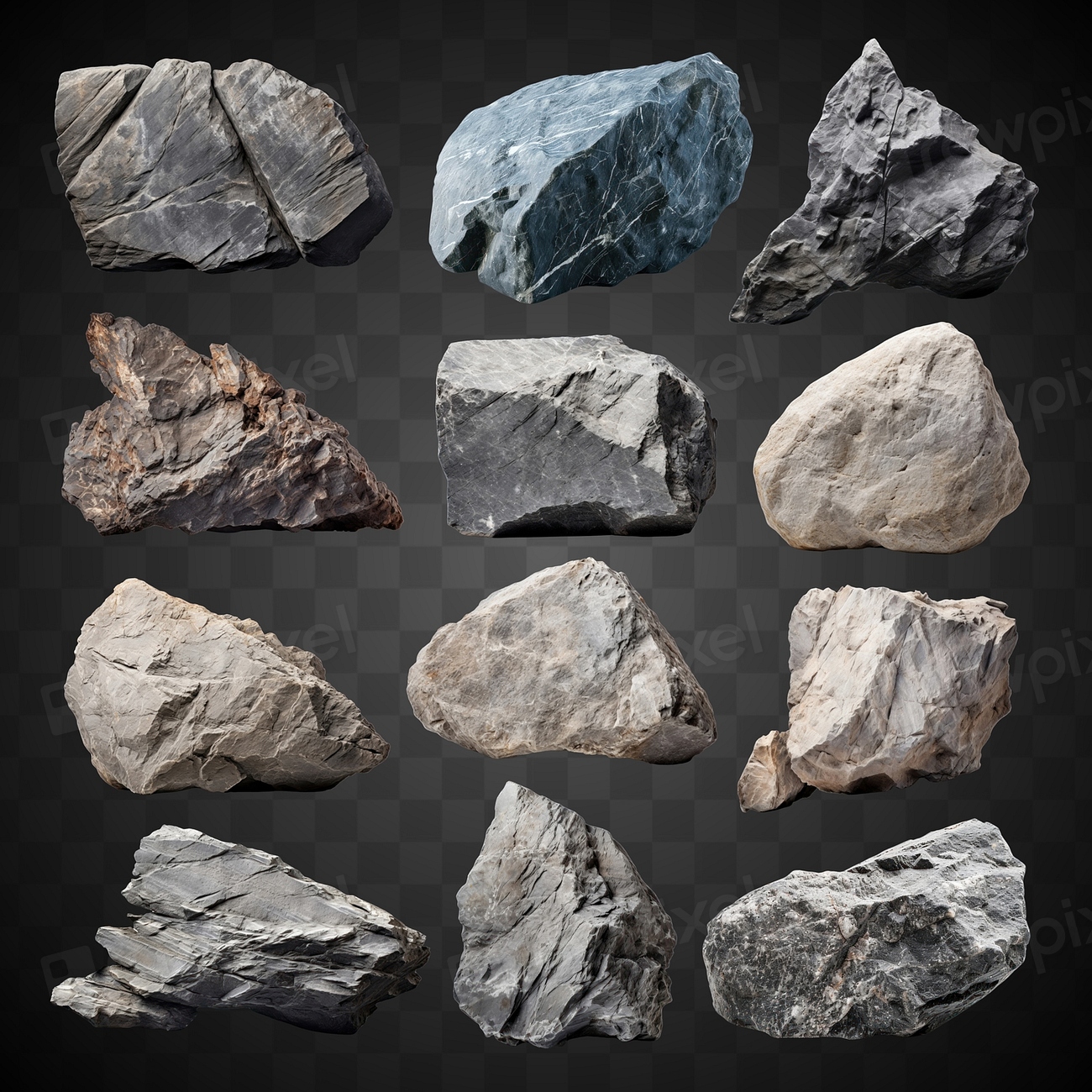 Rock design element remix set | Free Photo - rawpixel