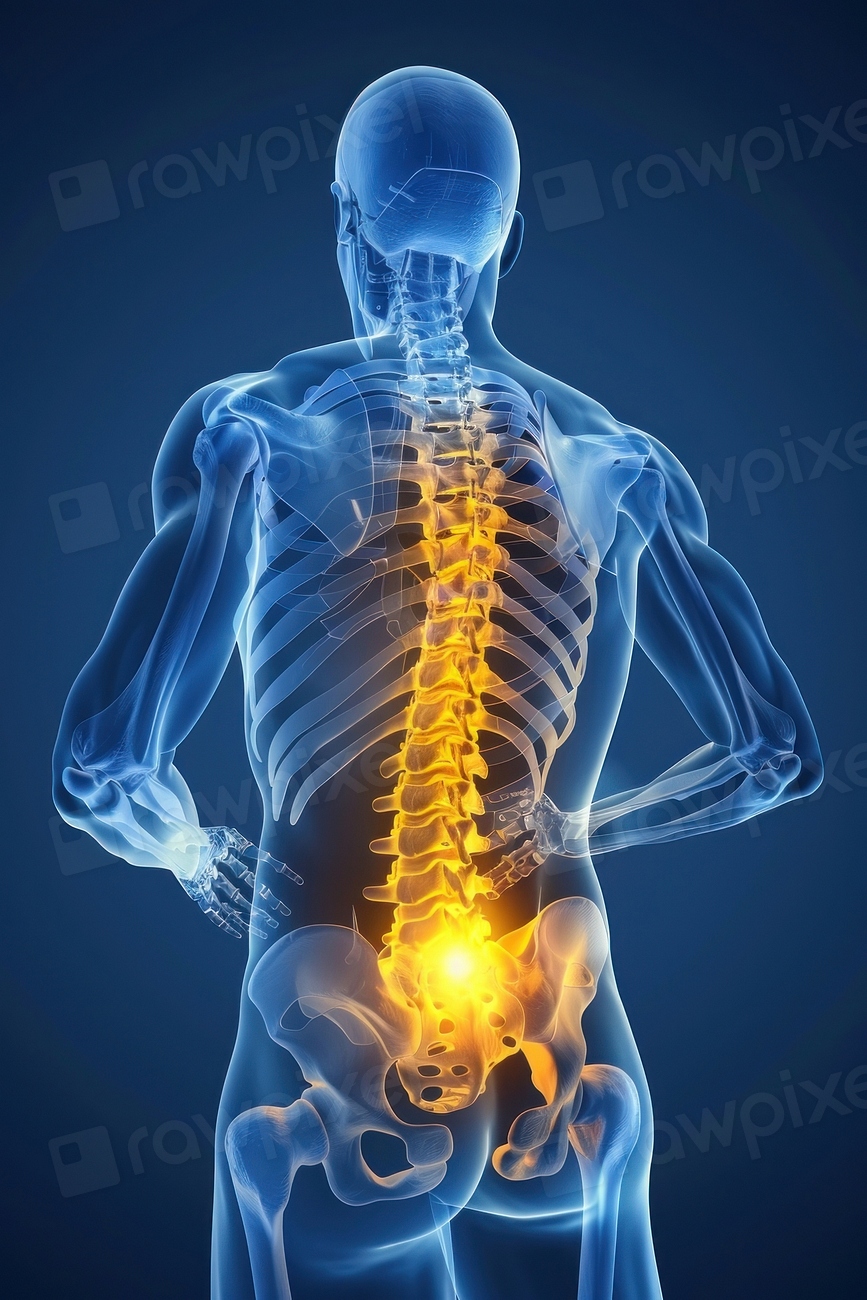 Low back pain illustration anatomy | Free Photo Illustration - rawpixel