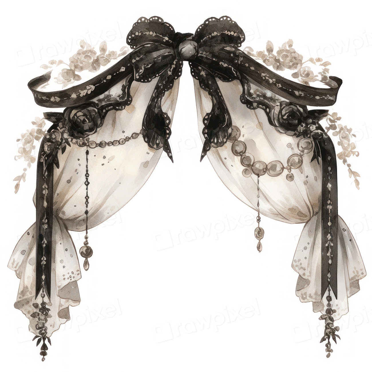 Coquette rectangle gothic arch illustration | Premium Photo ...
