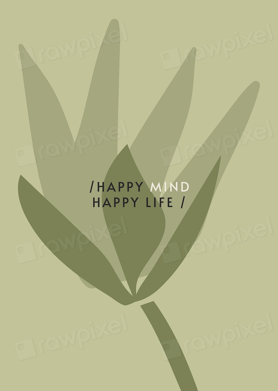 Happy life poster template vector | Free Vector Template - rawpixel