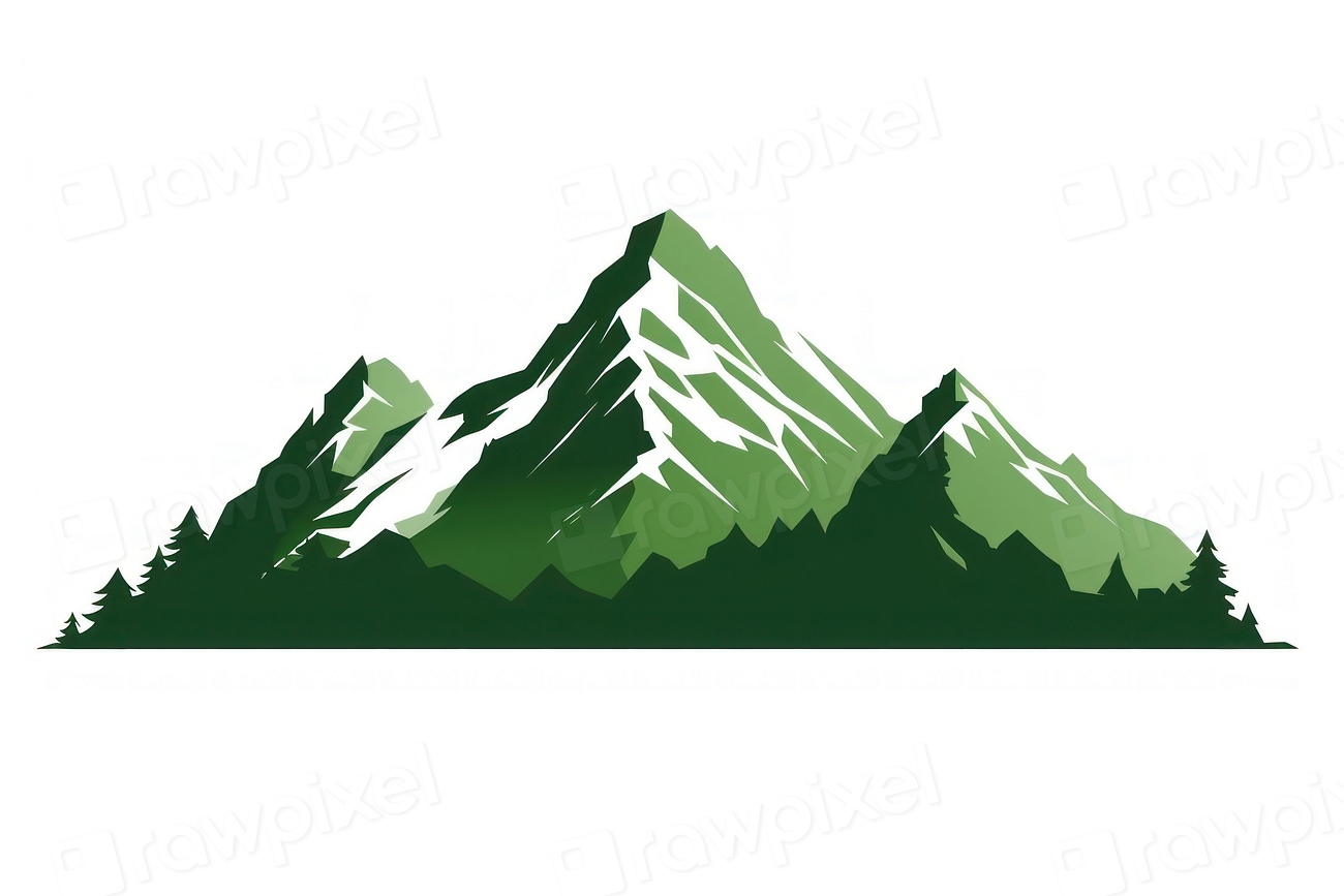 Mountain icon green landscape nature | Premium Photo Illustration ...