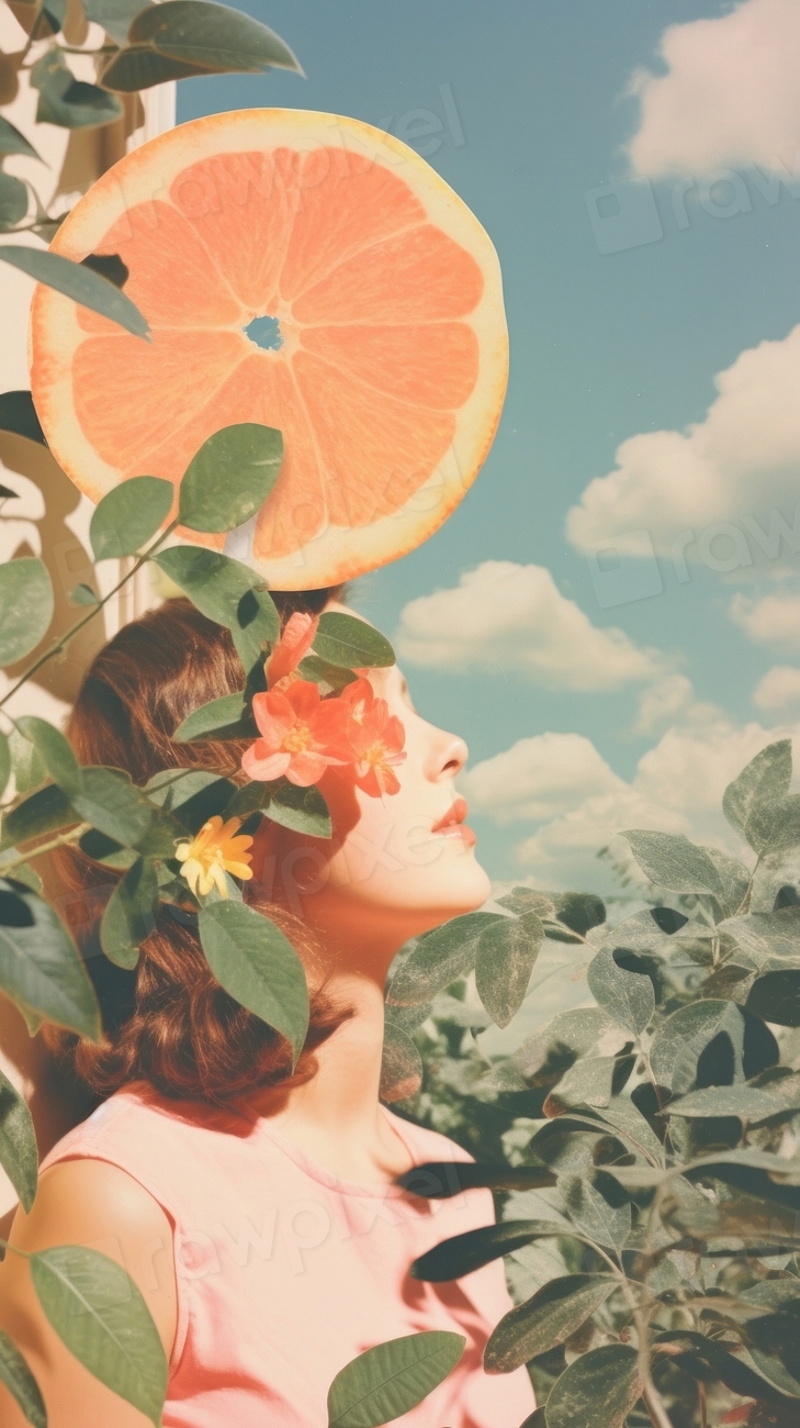 Sun grapefruit portrait outdoors. AI | Premium Photo Illustration ...