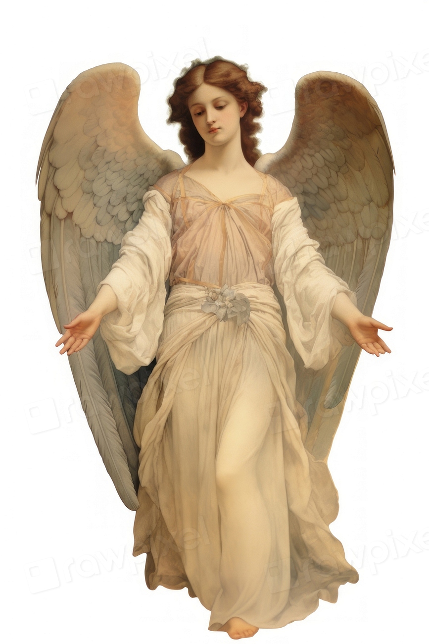 angel adult white background representation | Free Photo Illustration ...