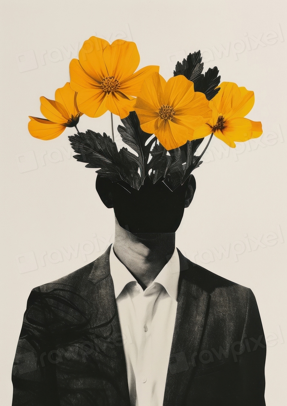 Cut paper collage man flower | Premium Photo Illustration - rawpixel