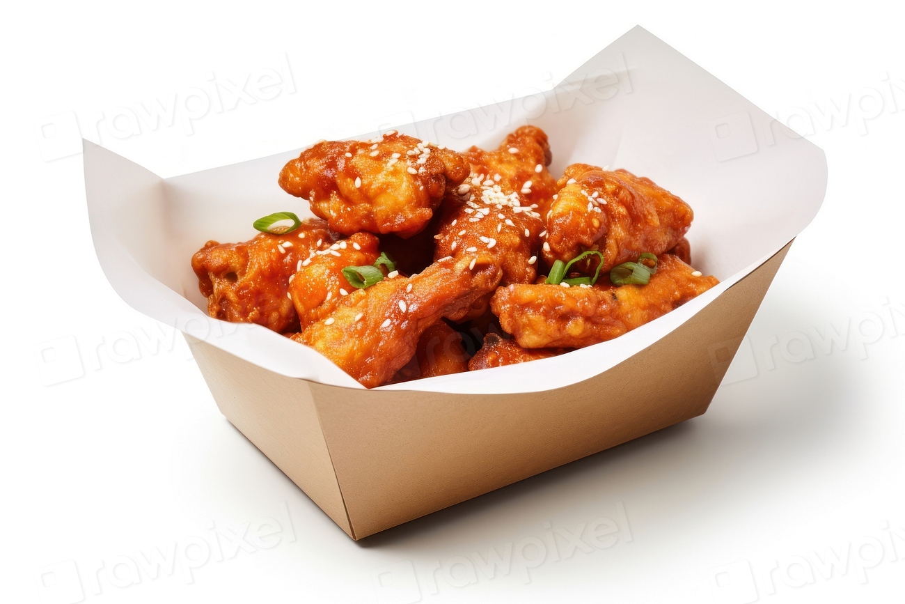 Korean fried chicken paper food | Free Photo - rawpixel