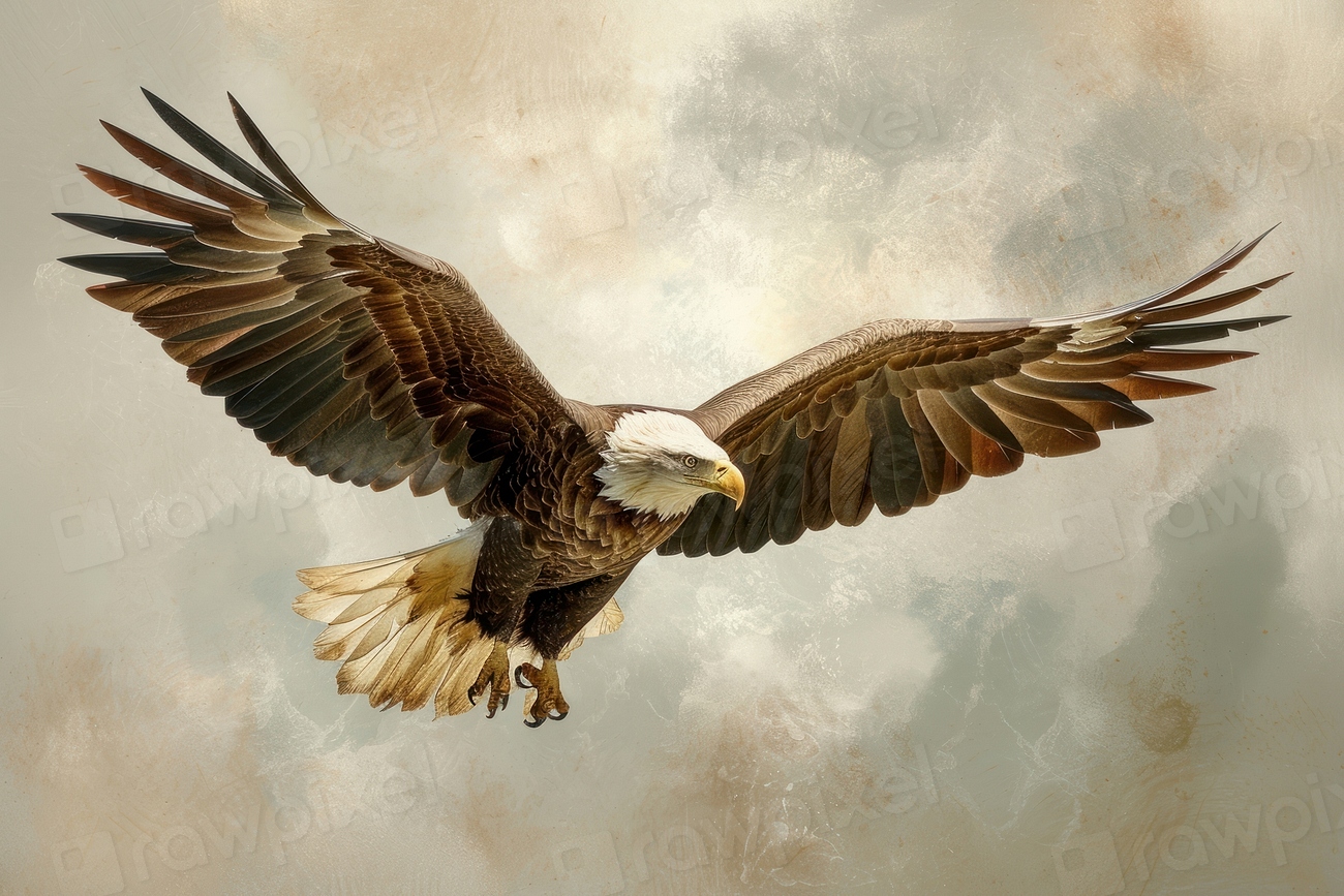 Eagle mid-air animal motion. | Free Photo Illustration - rawpixel