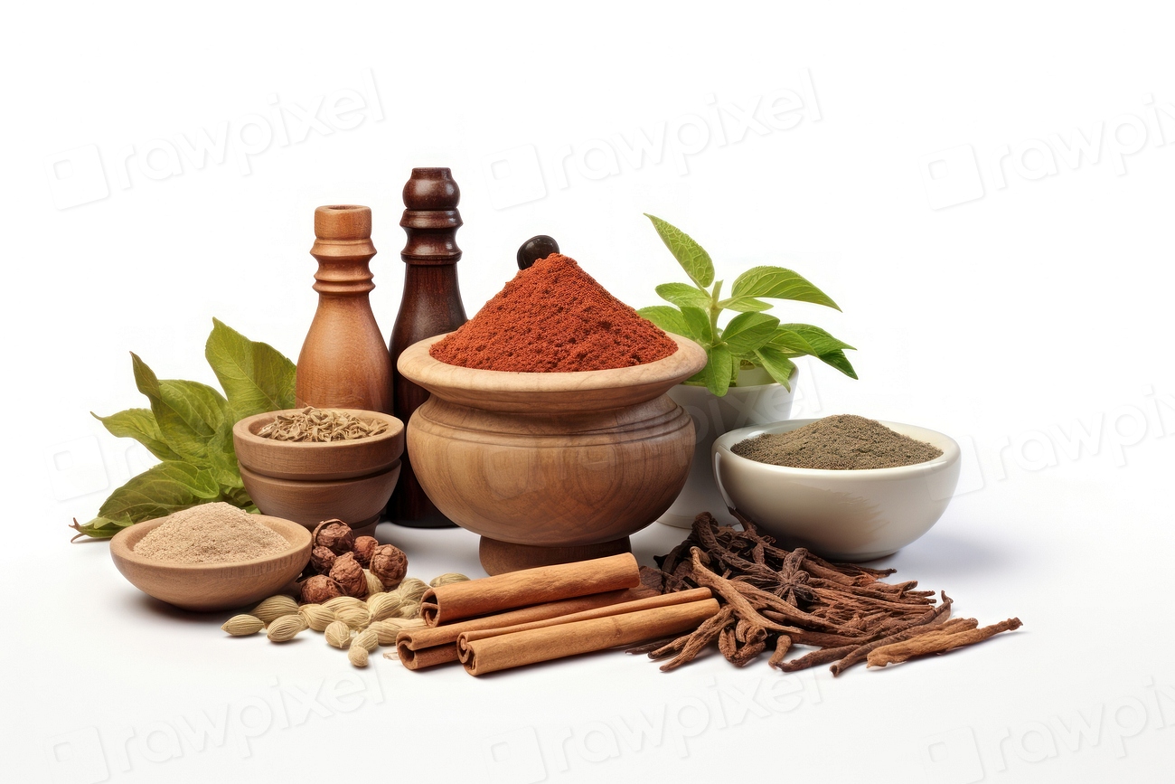 Ayurveda spice plant herbs. | Premium Photo Illustration - rawpixel